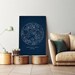 Constellation Art on Canvas, Star Map Print, Northern Celestial Chart ...