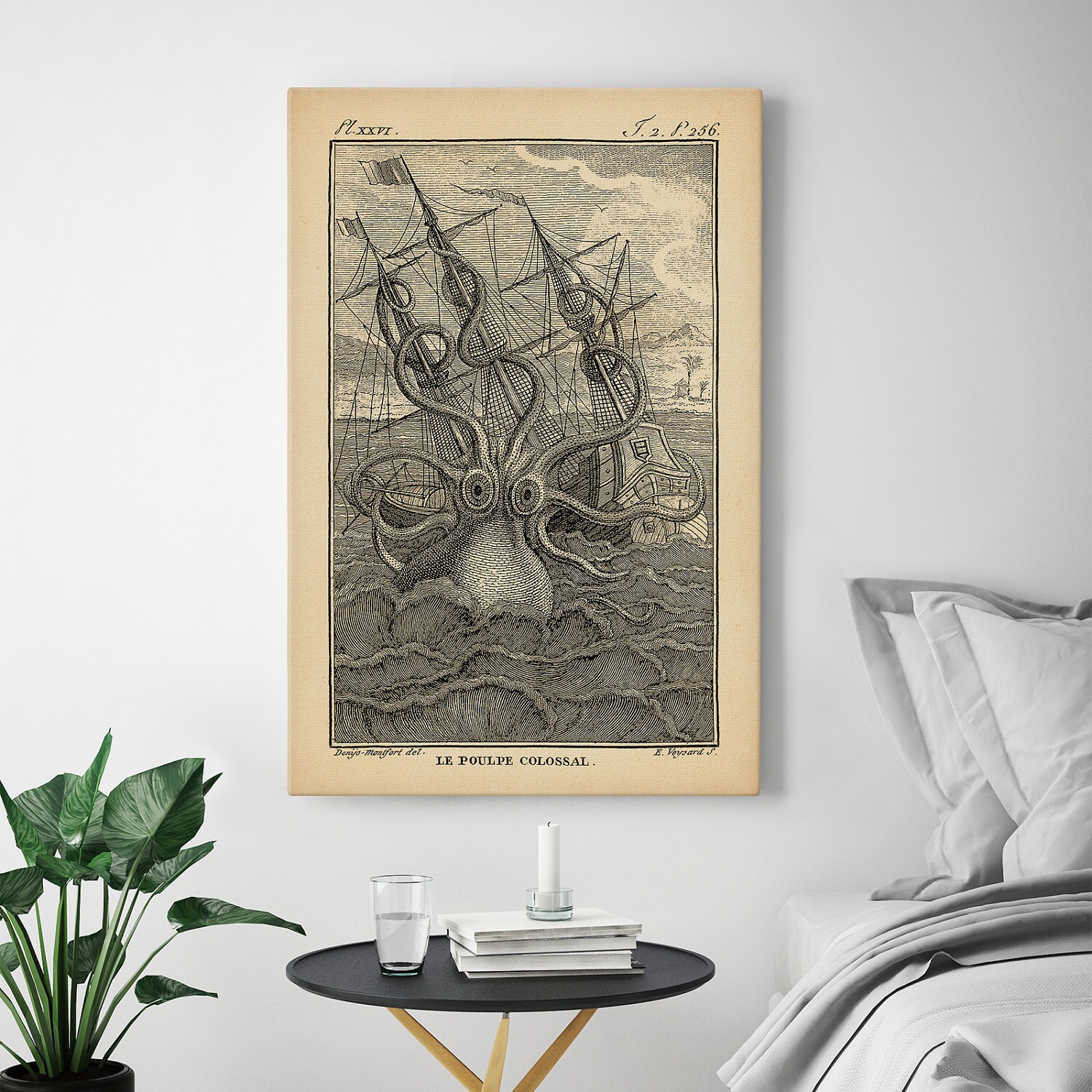 Giant Octopus Wall Art on Canvas Giant Octopus Print Octopus | Etsy