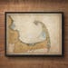 Cape Cod Map, Cape Cod Art, Nautical Decor, Large Wall Art, Extra Large ...