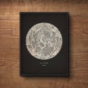 Moon Print, Full Moon Print, Moon Poster, Moon Wall Art, Nautical Decor ...