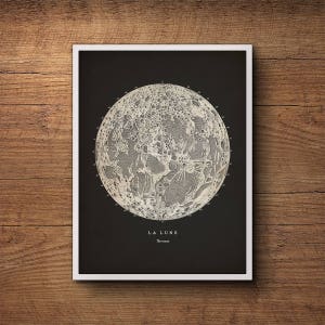 Moon Print, Full Moon Print, Moon Poster, Moon Wall Art, Nautical Decor ...