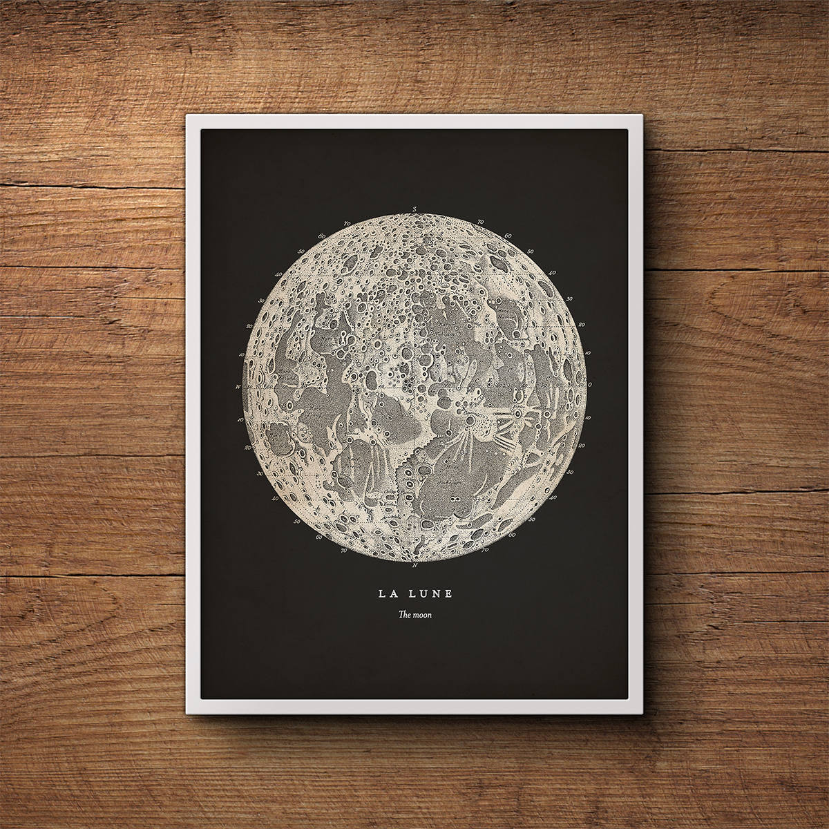 Moon Print, Full Moon Print, Moon Poster, Moon Wall Art, Nautical Decor ...
