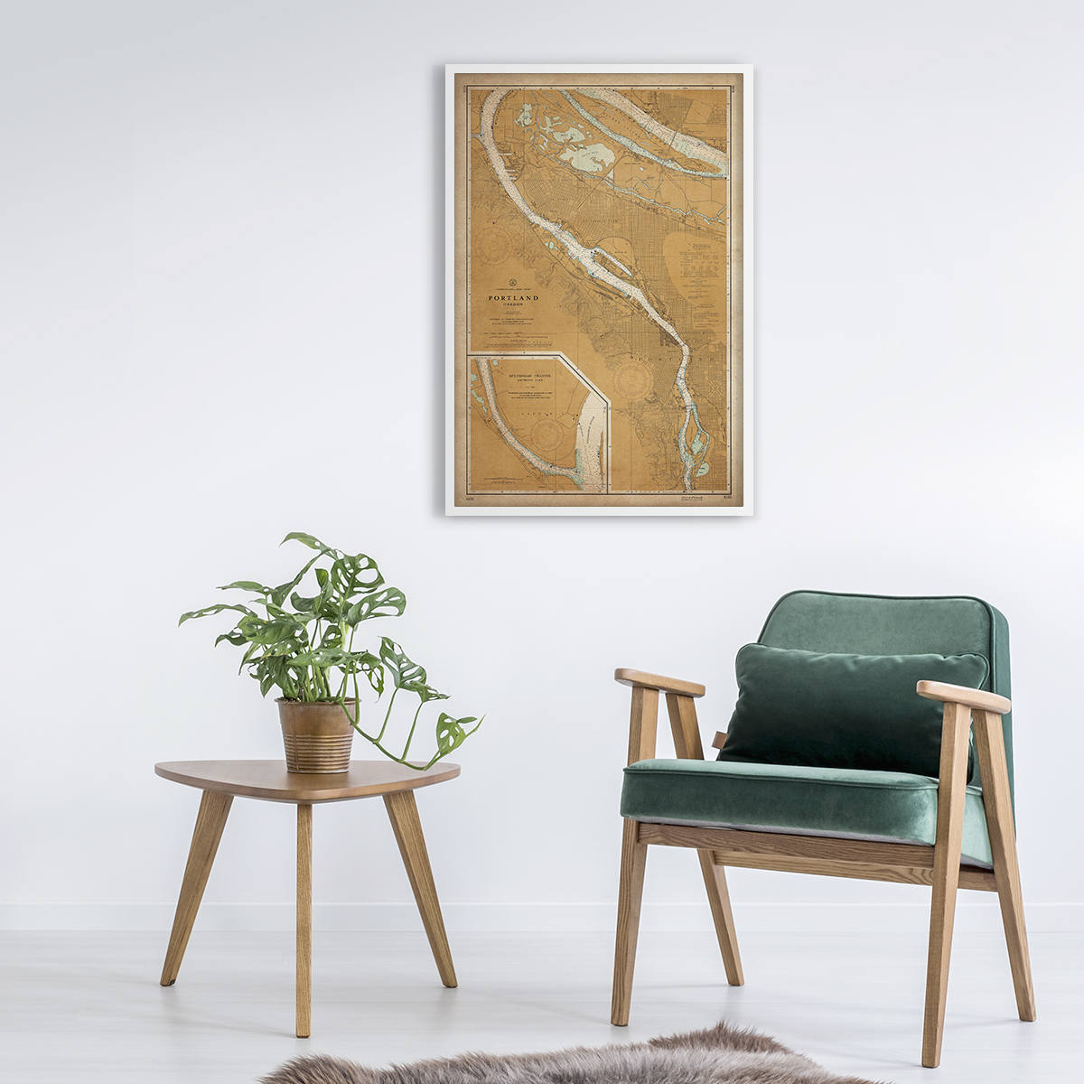 Portland Map Portland Oregon Map Old Portland Map Vintage | Etsy