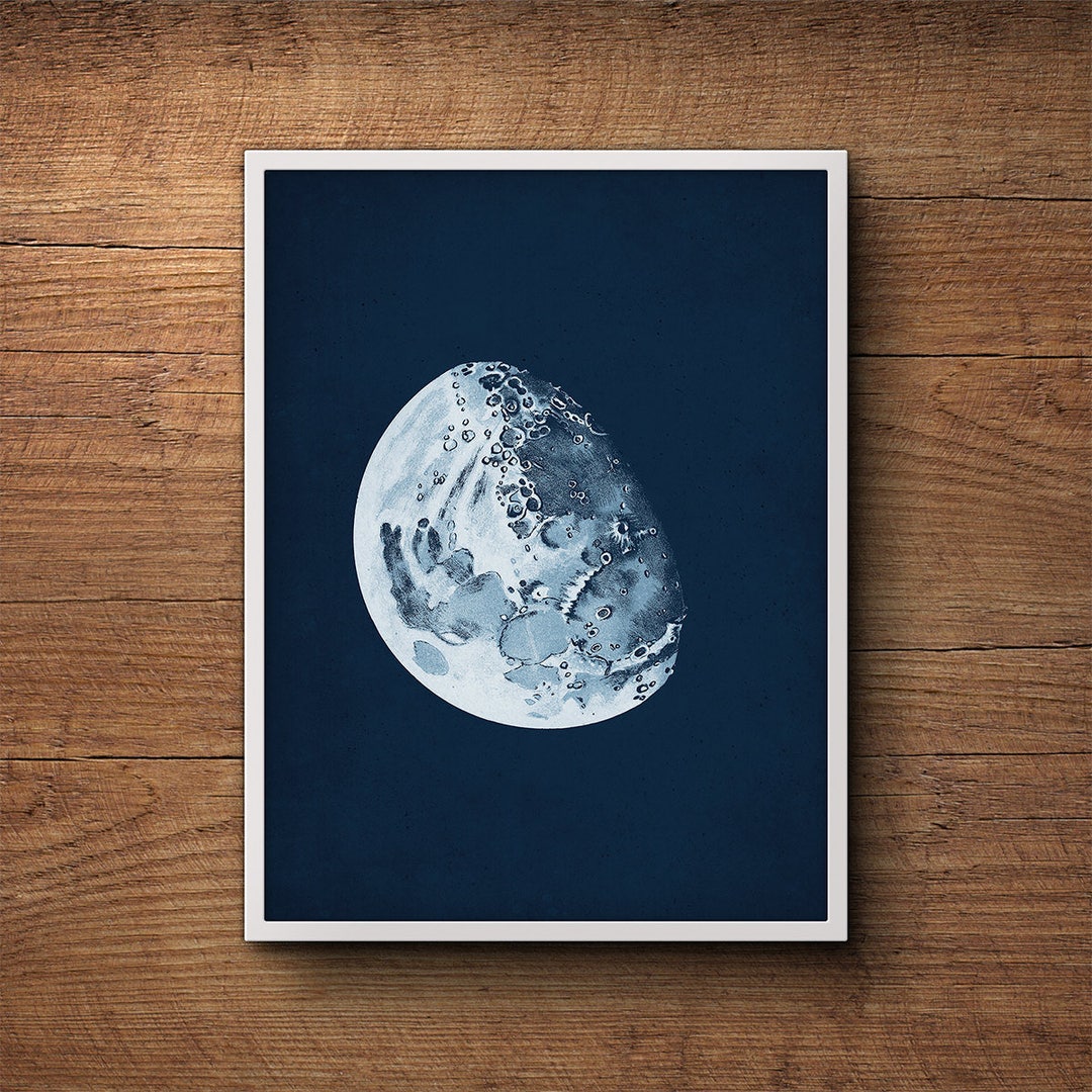Moon Phase Print, Moon Phase Poster, Moon Wall Art, Large Moon Print ...