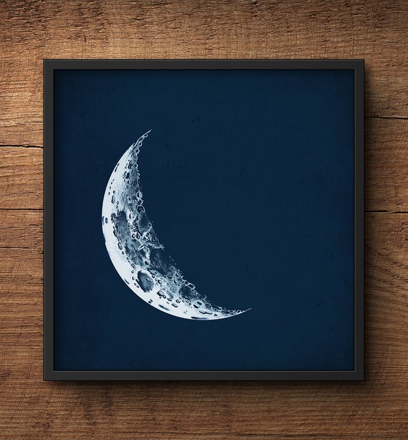 Moon Phases Framed Art Set Moon Phases Posters Moon Prints - Etsy