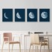 Moon Phases Print Set, Moon Phases Wall Art, Moon Phases Print, Full ...