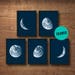 Moon Phases Framed Art Set Moon Posters Moon Phases Prints - Etsy