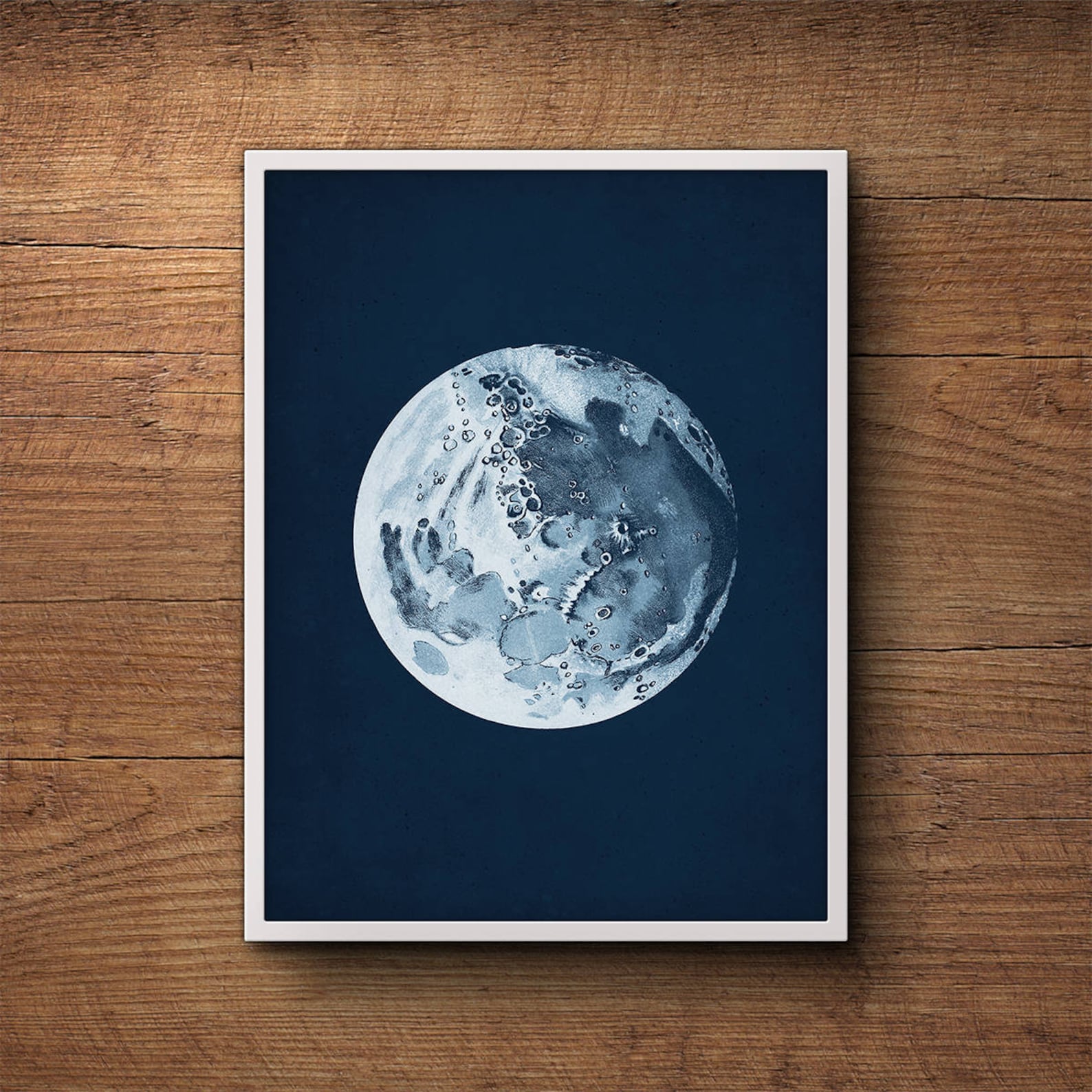 Moon Phases, Framed Art Set, Moon Posters, Moon Phases Prints, Moon ...