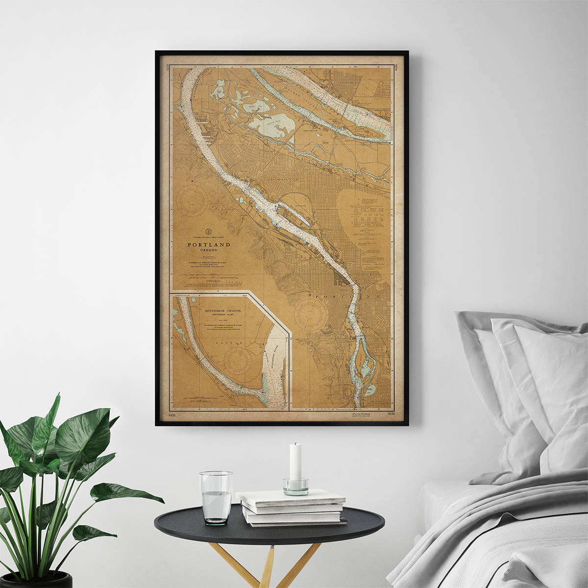 Portland Map Portland Oregon Map Old Portland Map Vintage | Etsy