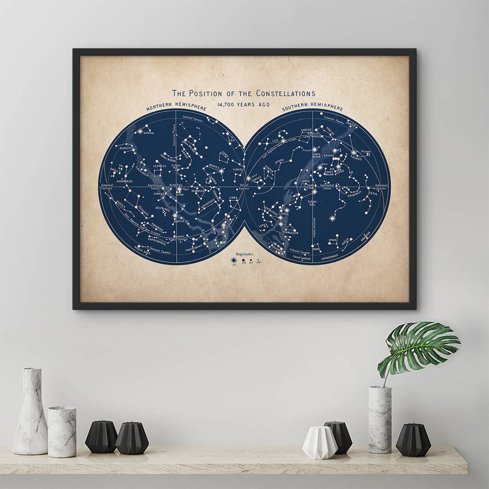 Constellation Print, Star Map, Constellation Art, Astronomy Print, Wall ...