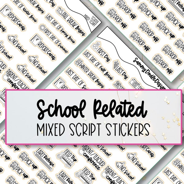 School Year Planner Stickers - Etsy