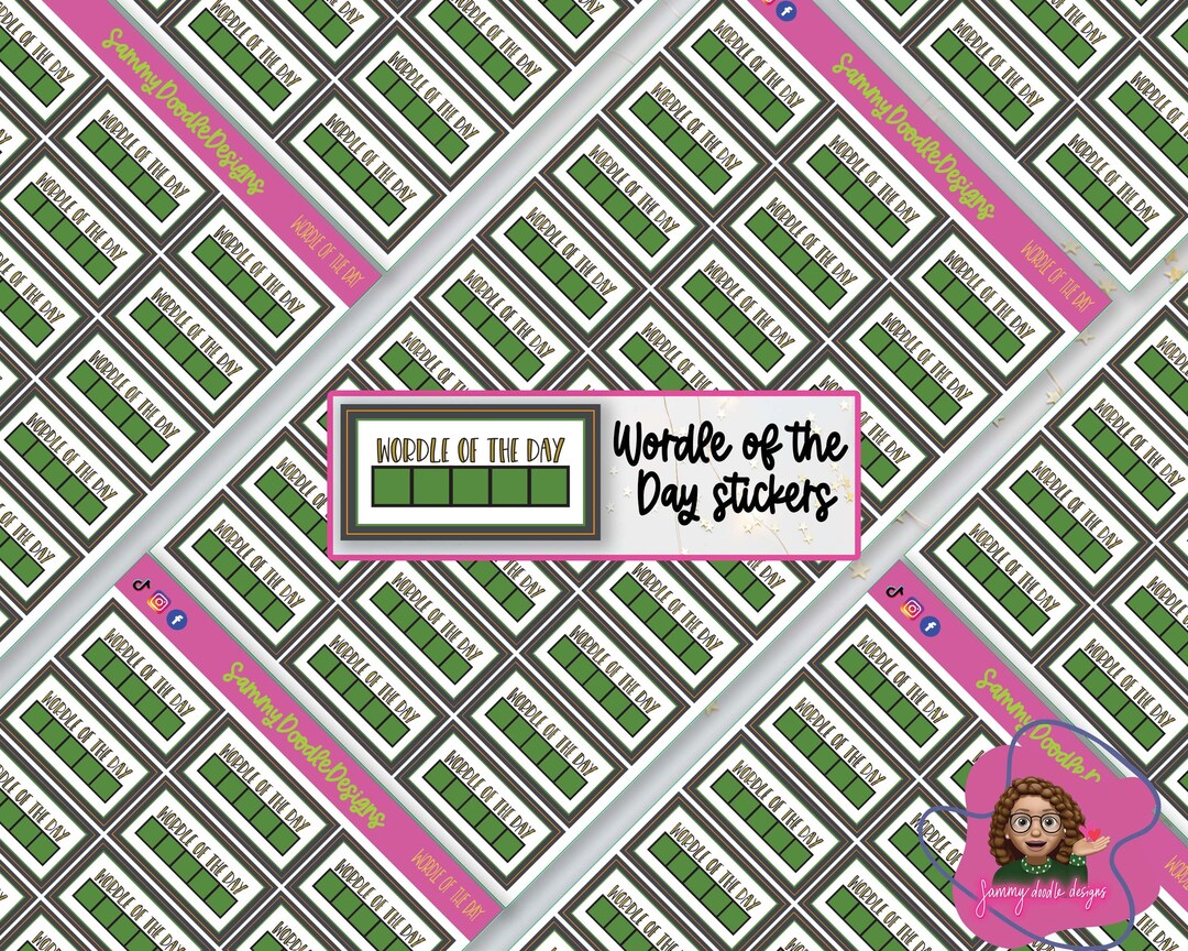 Wordle of the Day Planner Stickers - Etsy