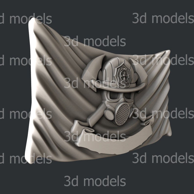 3d STL Models for CNC Router or 3dprinter Firefighter P387 | Etsy