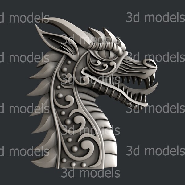 Dragon stl file cnc - Etsy Nederland