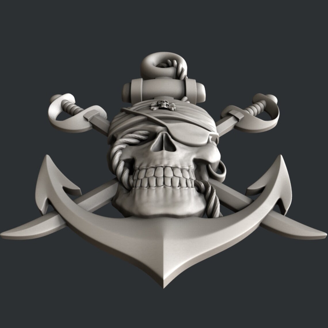 3d STL Models for CNC Router Pirate Skull - Etsy Canada