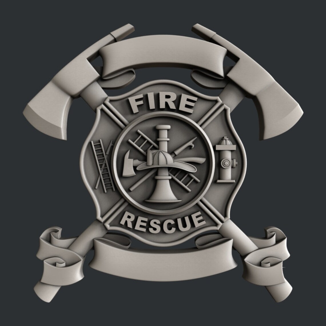 3d STL Models for CNC or 3d Printer Fire Fighter - Etsy