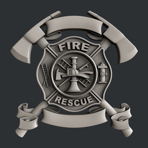 3d STL Models for CNC or 3d Printer Fire Fighter - Etsy