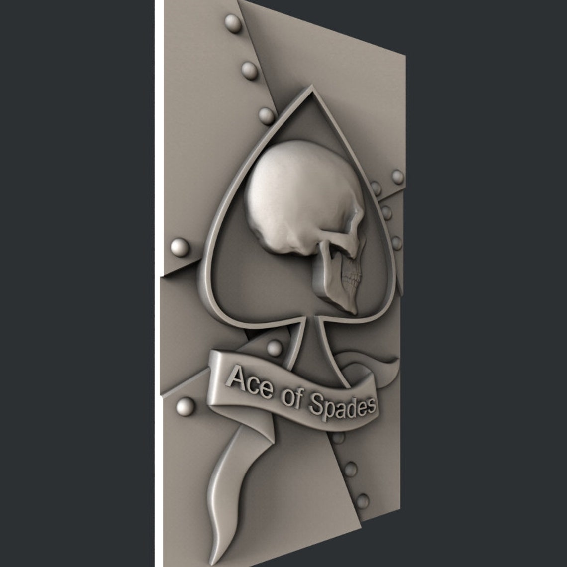3d STL Models for CNC Ace of Spades - Etsy