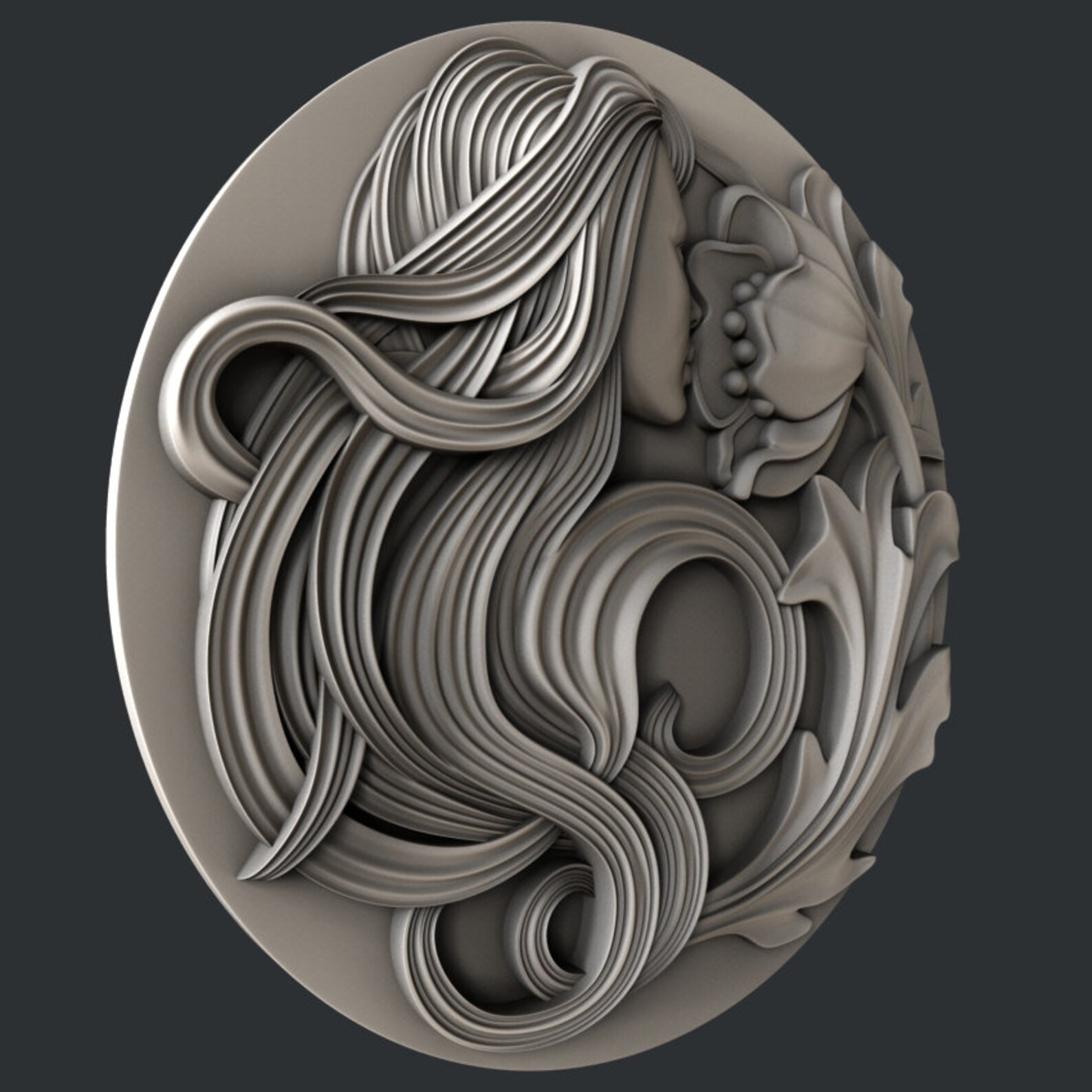 Modelos STL 3D para flor de mujer router CNC | Etsy