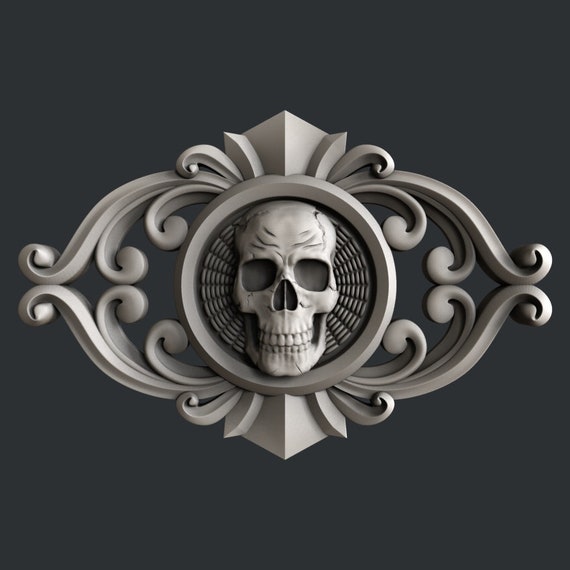 3d STL models for CNC skull | Etsy