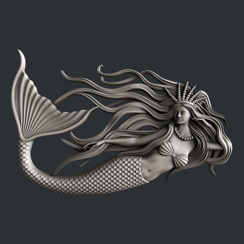 3d STL Models for CNC Router Mermaid - Etsy