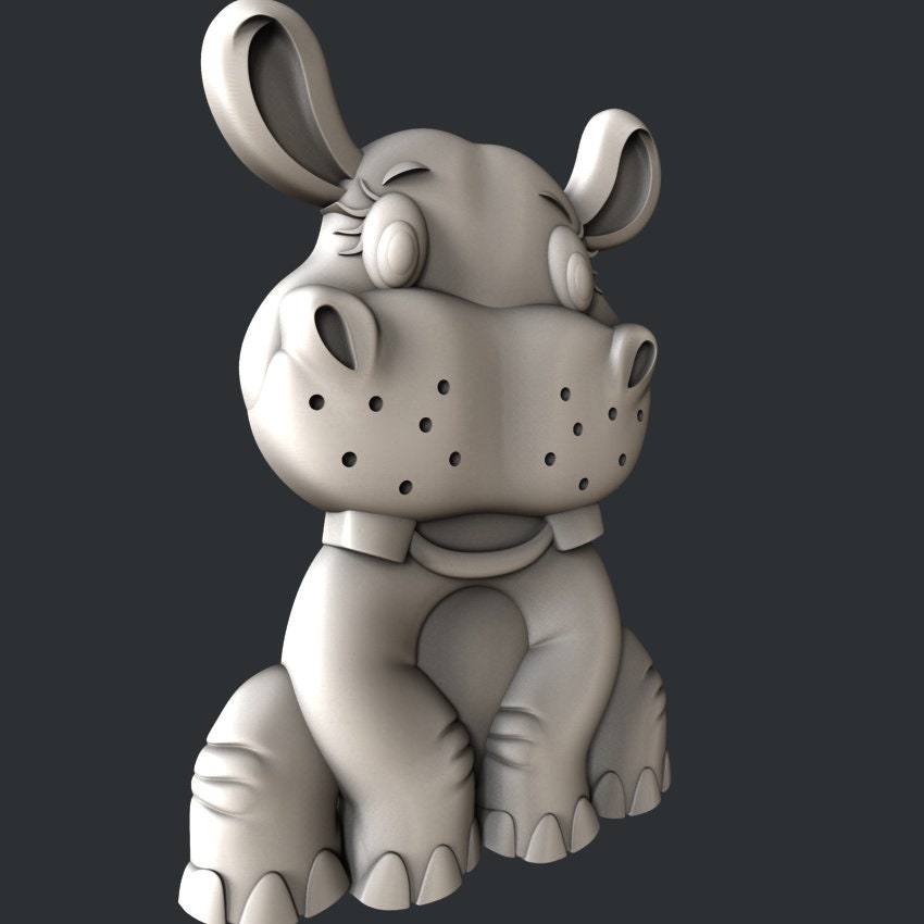 3d STL Models for CNC Router Hippo for Kids - Etsy