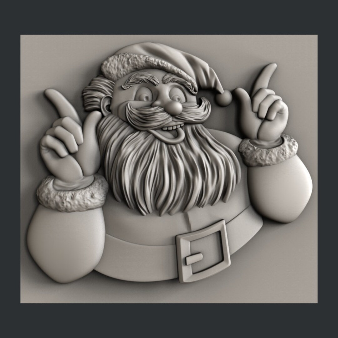 3d Stl Models For Cnc Router Santa Claus Etsy Uk