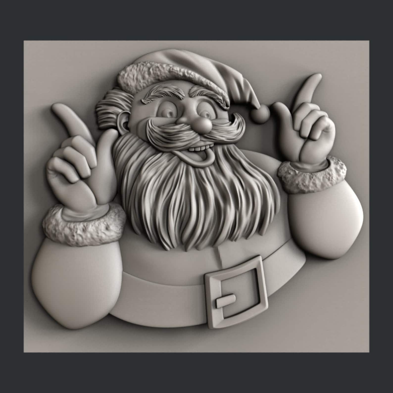 3d STL models for CNC router Santa Claus | Etsy