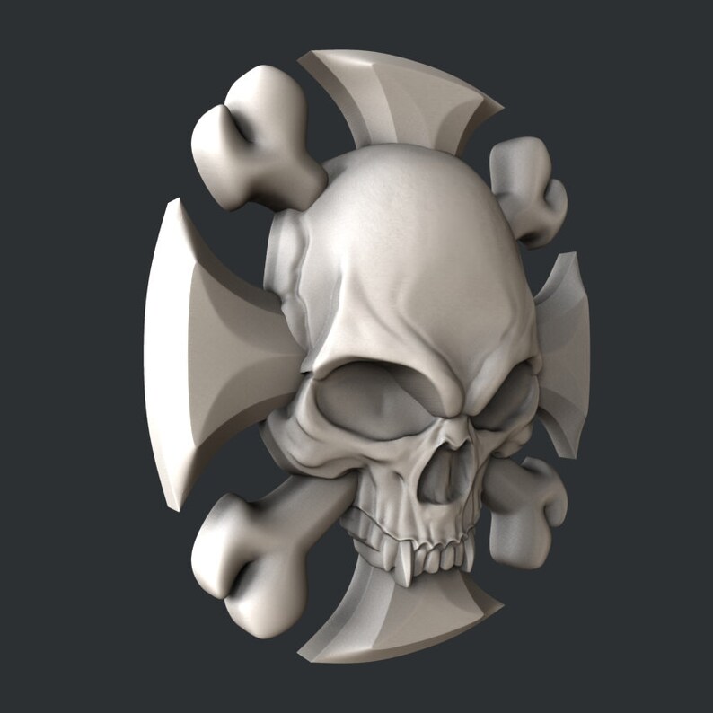 3d STL models for CNC skull | Etsy