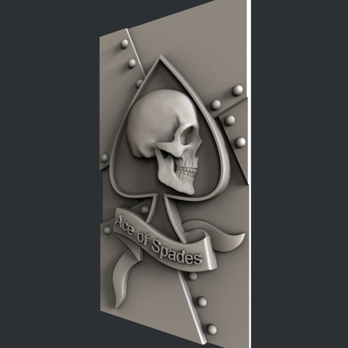 3d STL Models for CNC Ace of Spades - Etsy