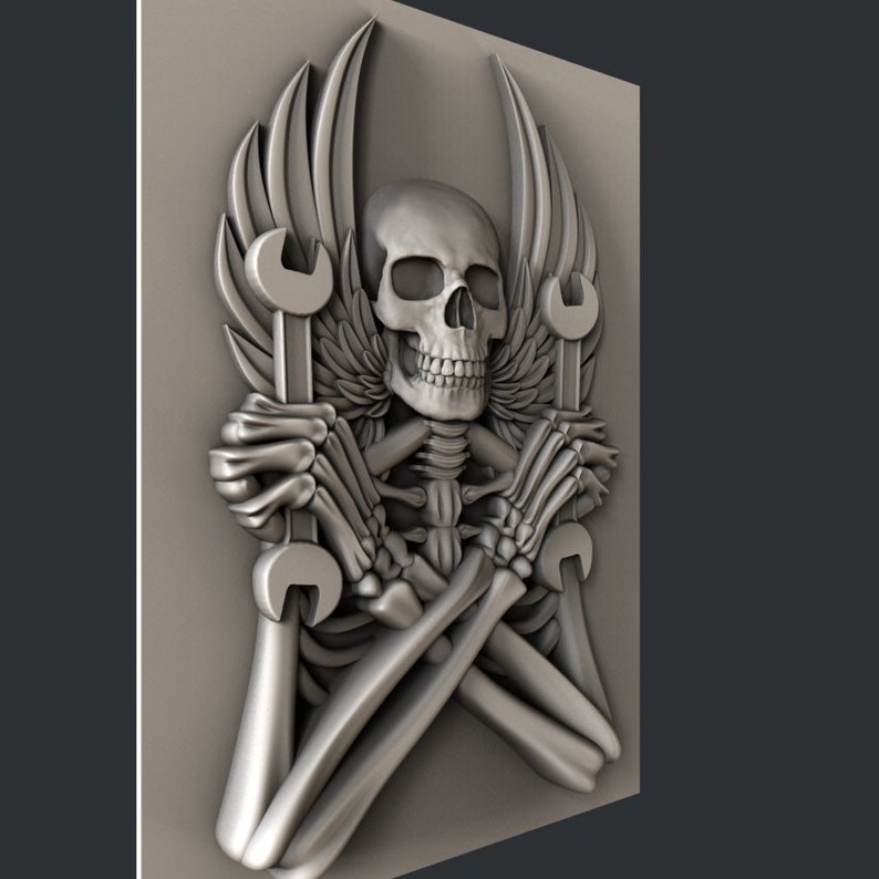 3d Stl Models For Cnc Skull Etsy