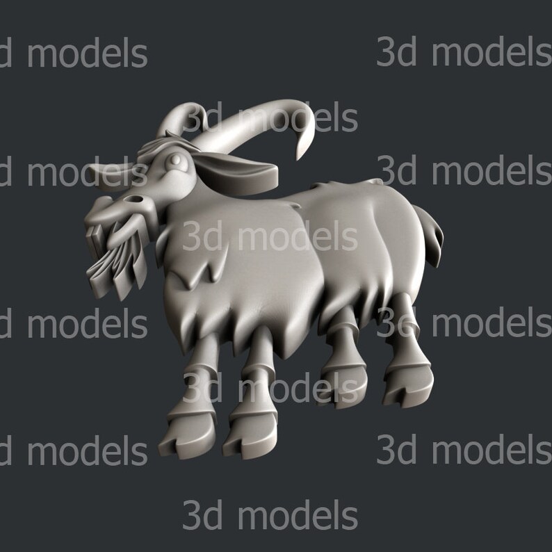 3d STL Models for CNC Router Route or 3dprinter Goat P406 - Etsy