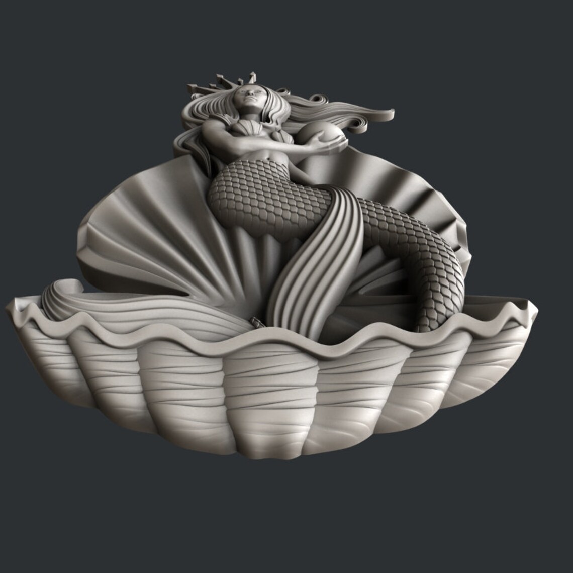 3d STL models for CNC router mermaid | Etsy