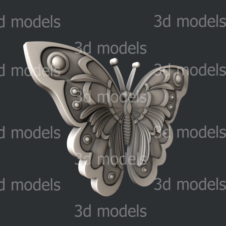 3d STL Models for CNC Router Set Butterfly - Etsy