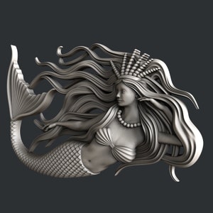 3d STL Models for CNC Router Mermaid - Etsy