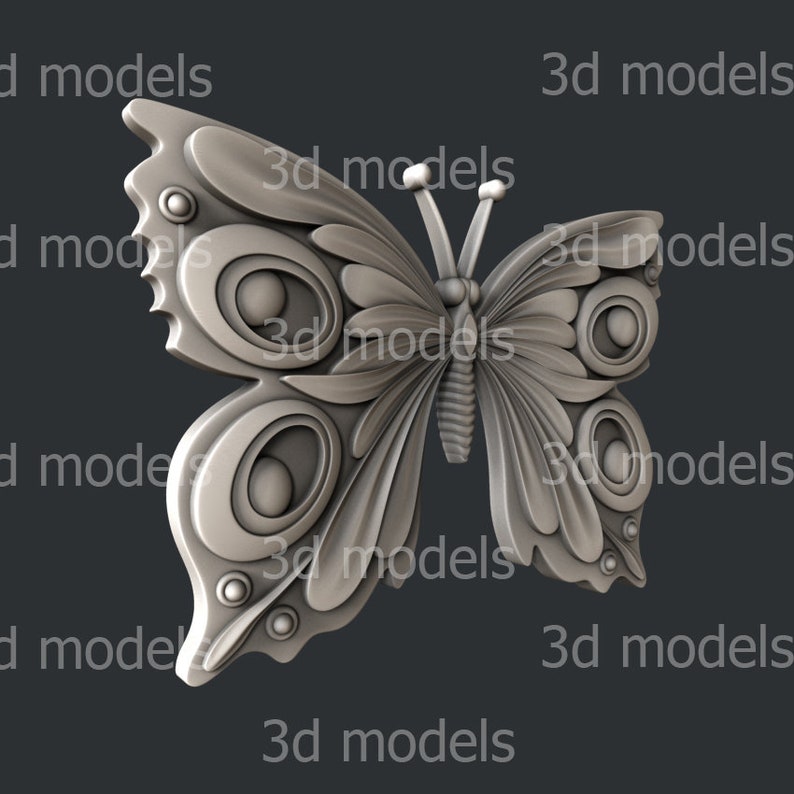 3d STL models for CNC router set butterfly | Etsy