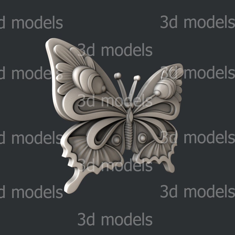 3d STL models for CNC router set butterfly | Etsy