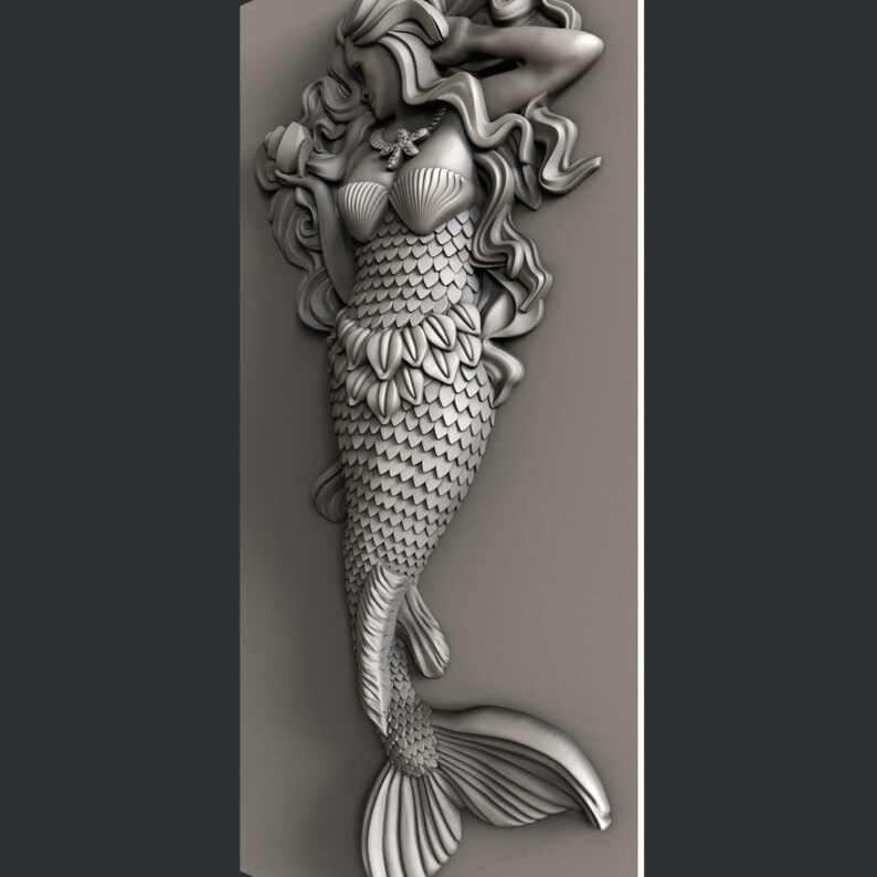 3d STL Models for CNC Mermaid | Etsy