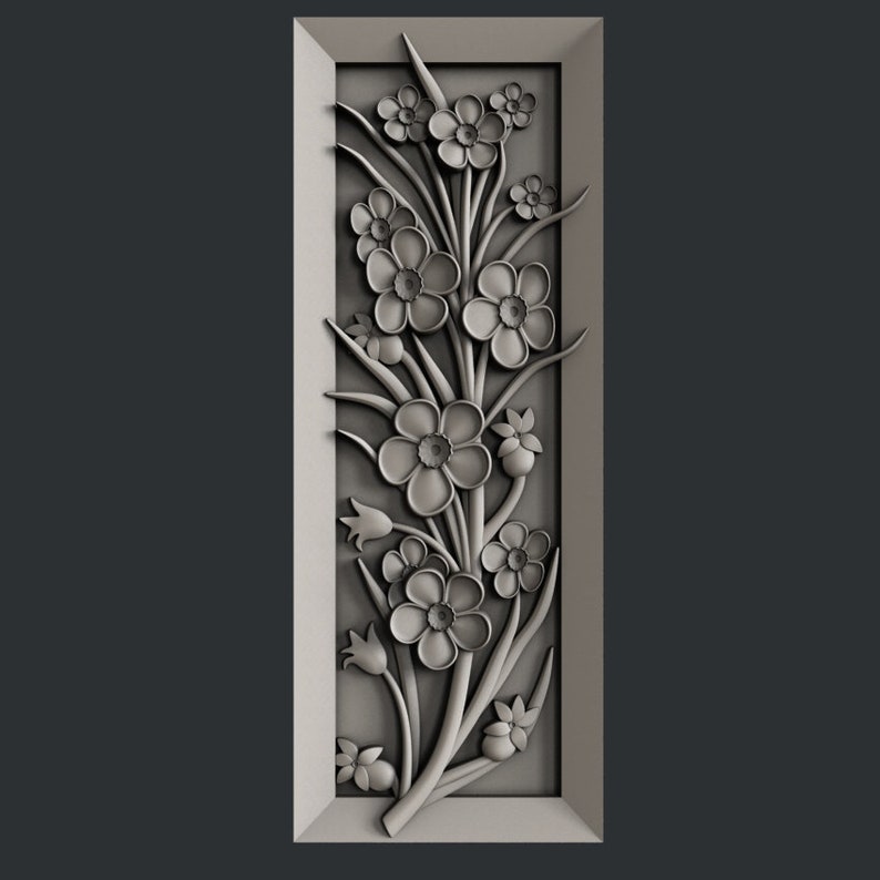 3d STL Models for CNC Router Flower - Etsy