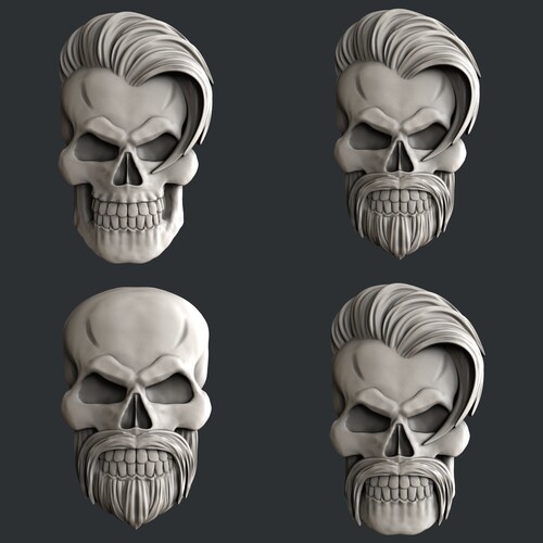 3d STL Models for CNC Skull - Etsy
