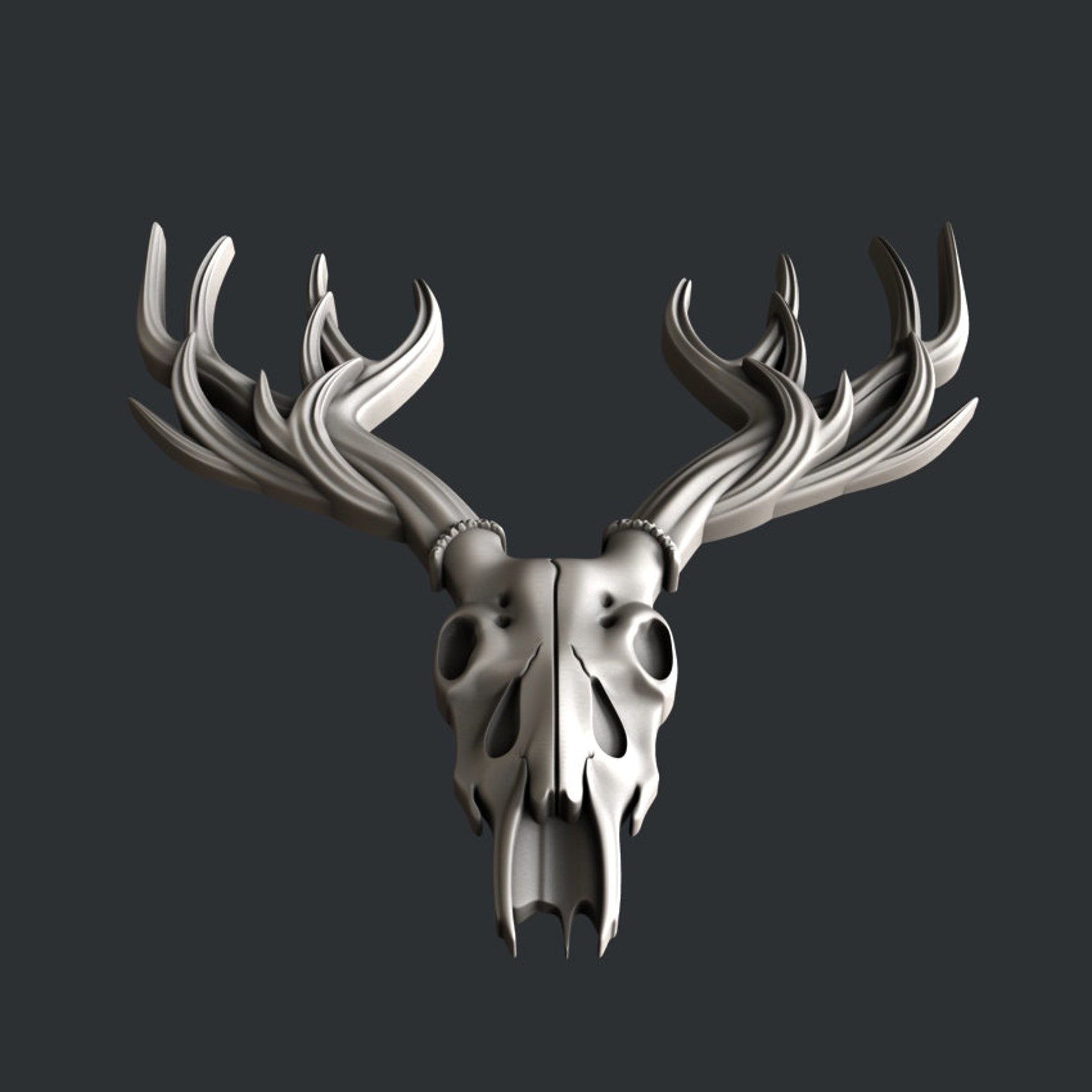 3d STL Models for CNC Router Skull Deer - Etsy Canada