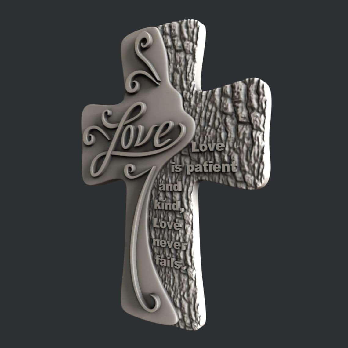3d STL Models for CNC Cross Love - Etsy