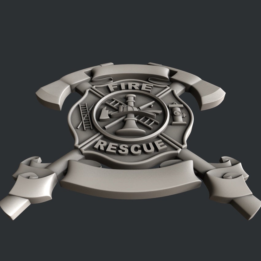 3d STL Models for CNC or 3d Printer Fire Fighter - Etsy
