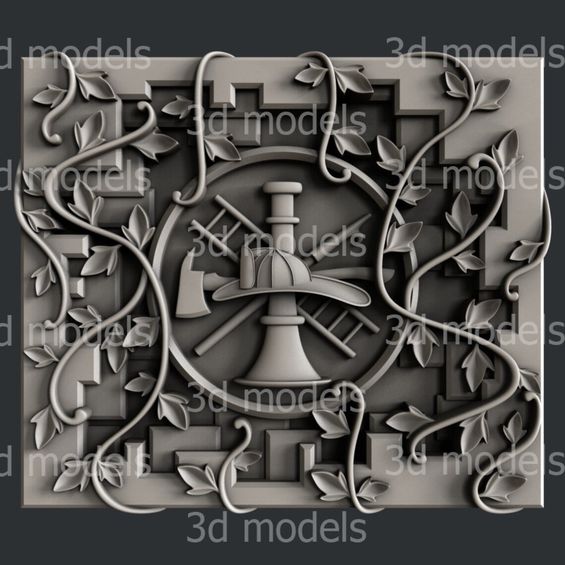 3d STL Models for CNC or 3d Printer Fire Fighter - Etsy