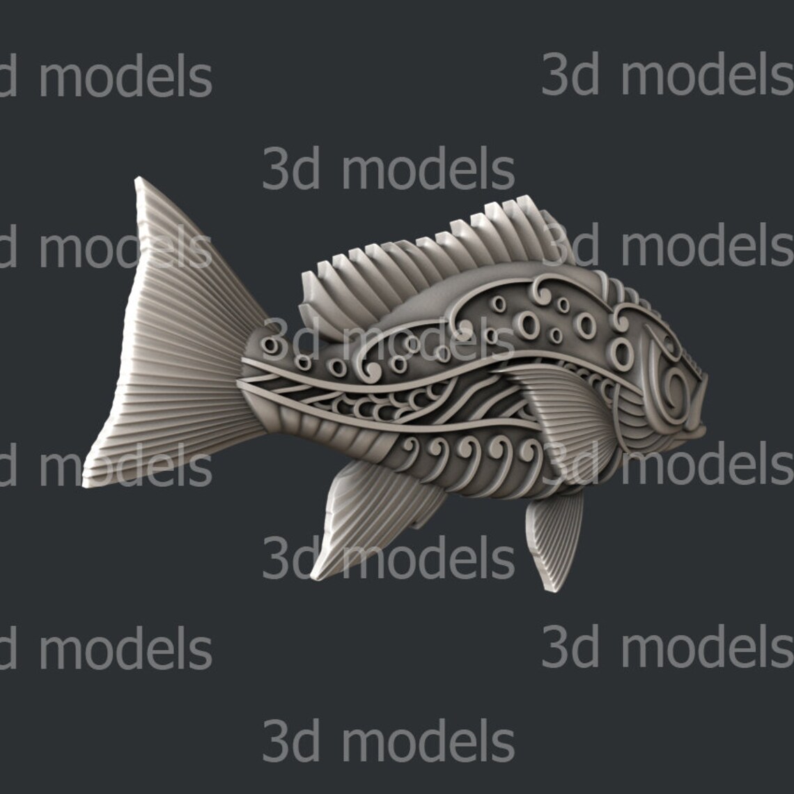 3d STL Models for CNC Router Fish - Etsy