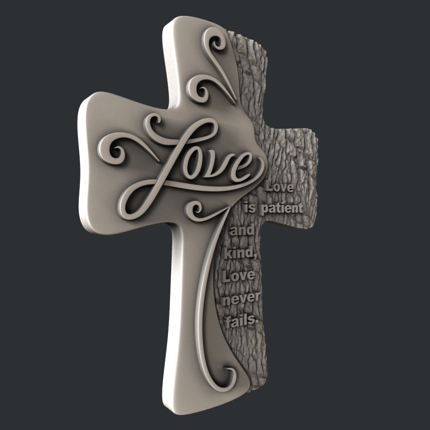 3d STL Models for CNC Cross Love - Etsy