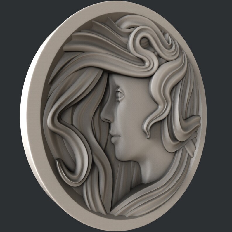 3d STL Models for CNC Face Girl - Etsy