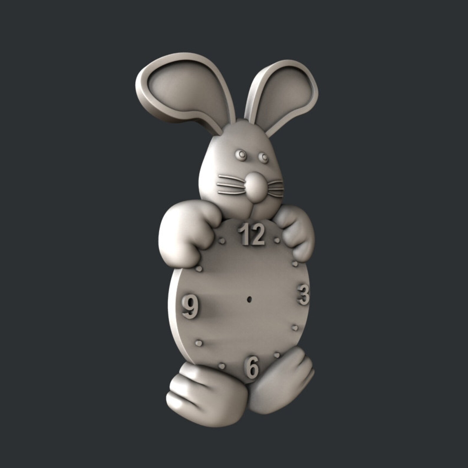 3d STL Models for CNC Clock Bunny | Etsy