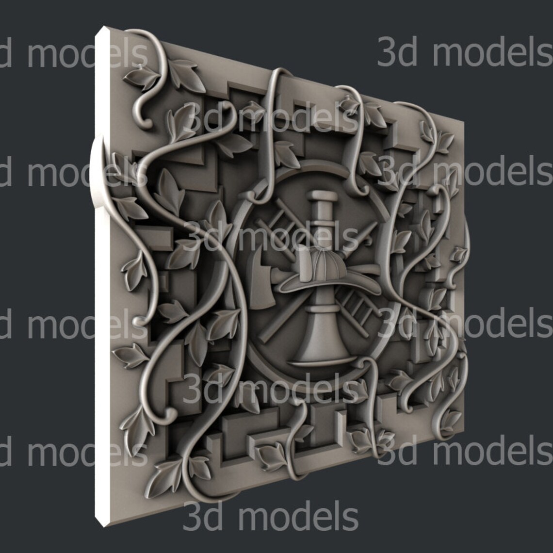3d STL Models for CNC or 3d Printer Fire Fighter - Etsy