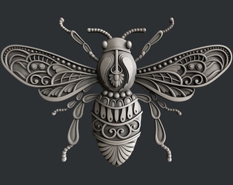 Stl Grayscale Bee - Etsy